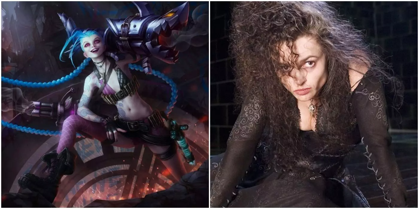 Jinx ໃນ League of Legends ແລະ Helena Bonham Carter ໃນ Harry Potter