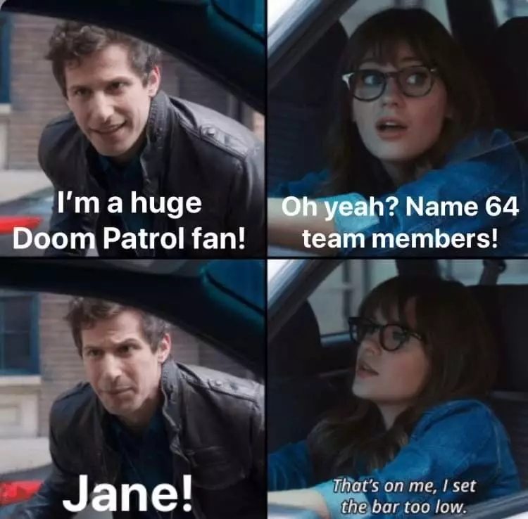 New Girl broma sobre Jane en Doom Patrol