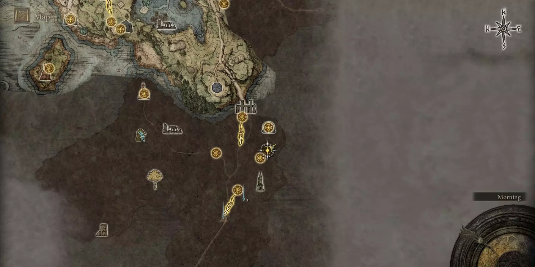 Elden Ring World Map Fragments Giya nga Wala'y marka