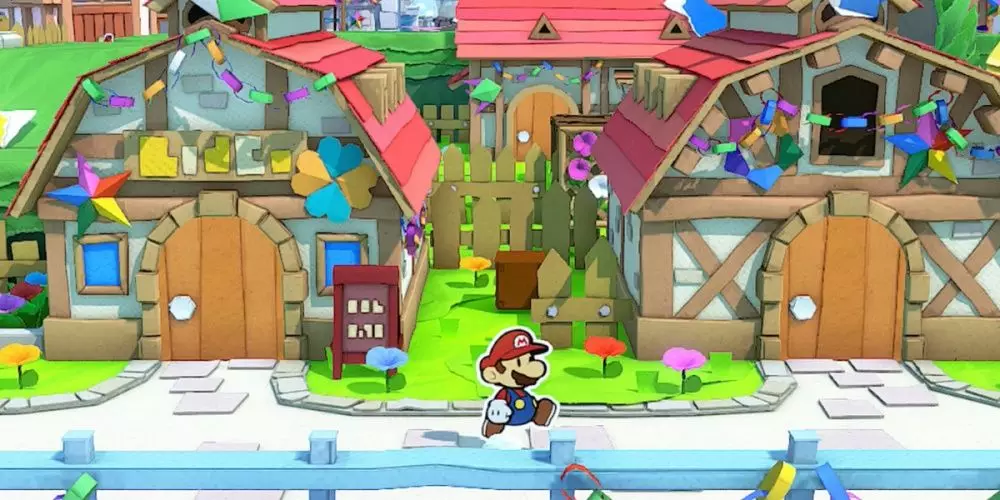 ქაღალდი Mario The Origami King Toad Town Mario Strolling