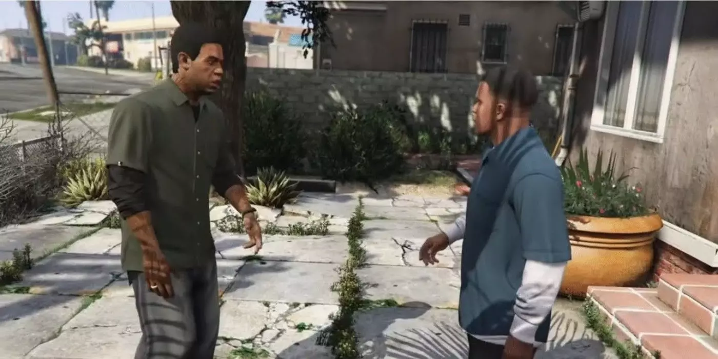 GTA V Lamar pieczenie Franklin