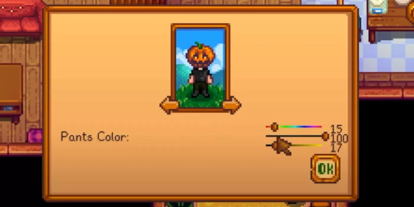 Personatge de Stardew Valley amb Pumpkin Mask