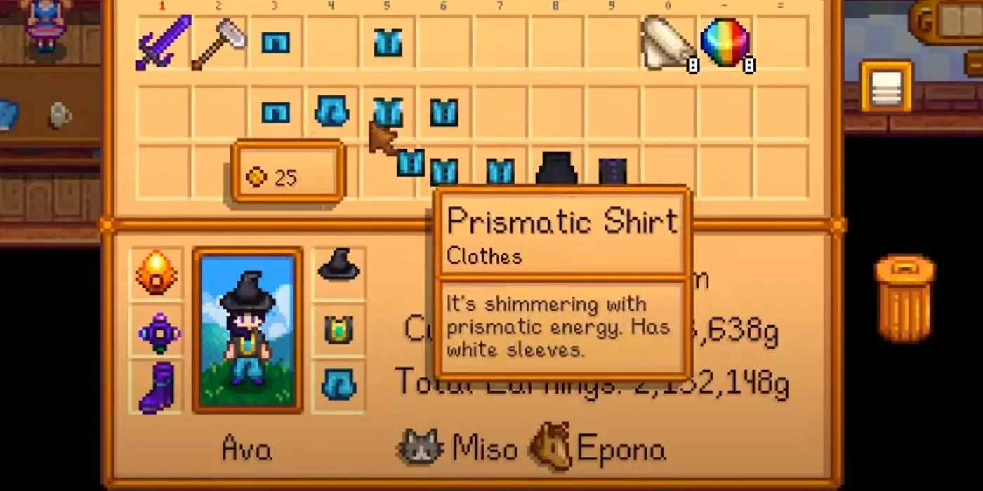 חולצה פריזמטית של עמק Stardew