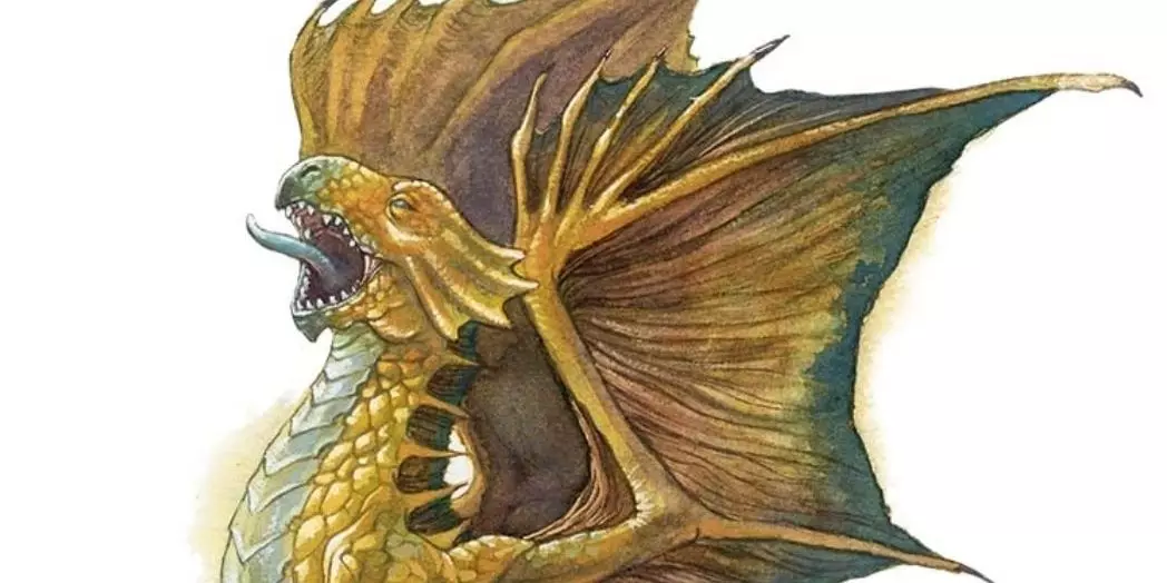 Efydd Dragon Wormling trwy garedigrwydd D&D Monster Manual