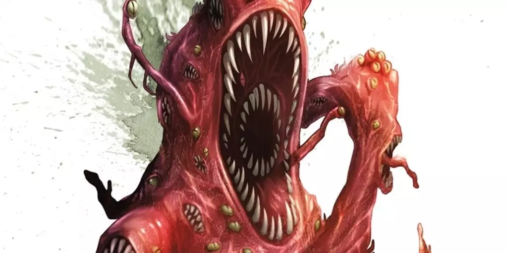 Gibbering Mouther trwy garedigrwydd D&D Monster Manual