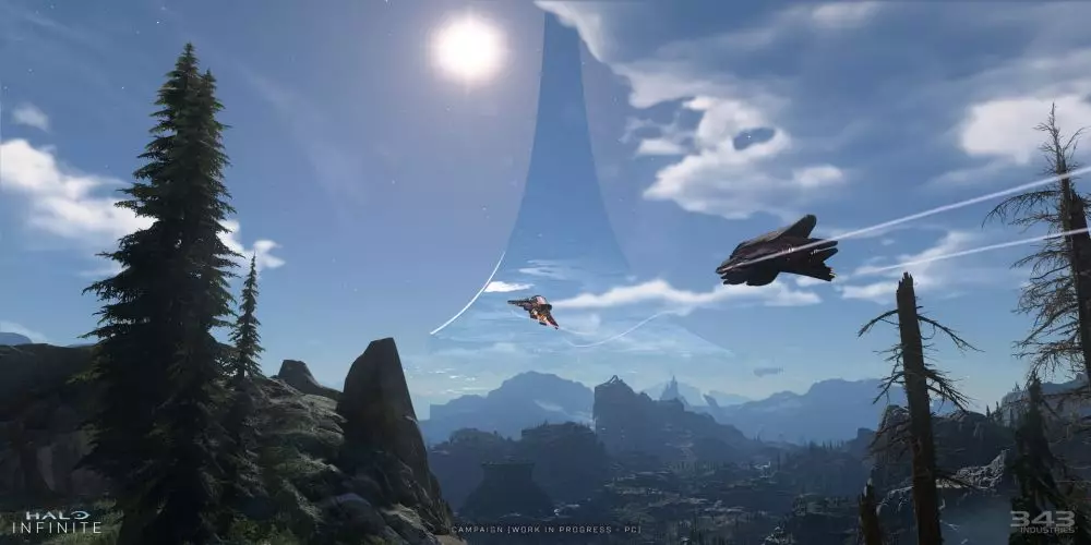 Halo-Infinite Banshees Terbang Di Langit