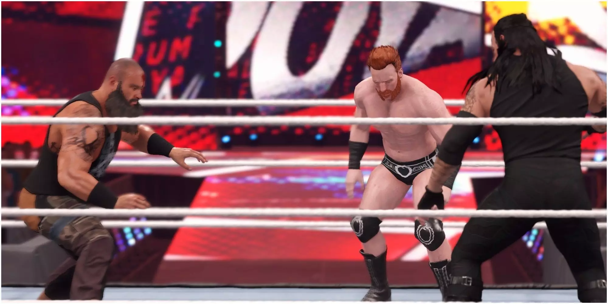 WWE2K22ブラウンシェムスとアンダーテイカーがスクエアオフ