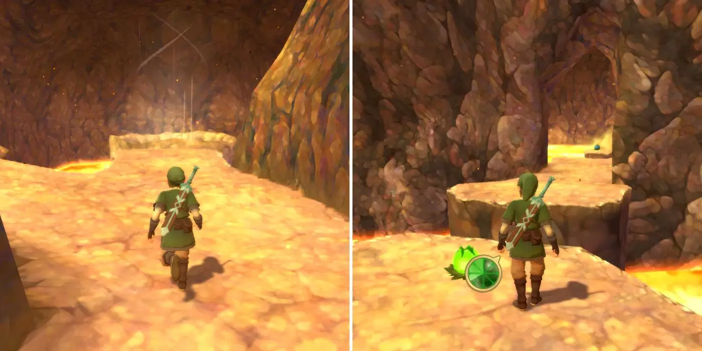 La base del vulcano in The Legend of Zelda: Skyward Sword HD