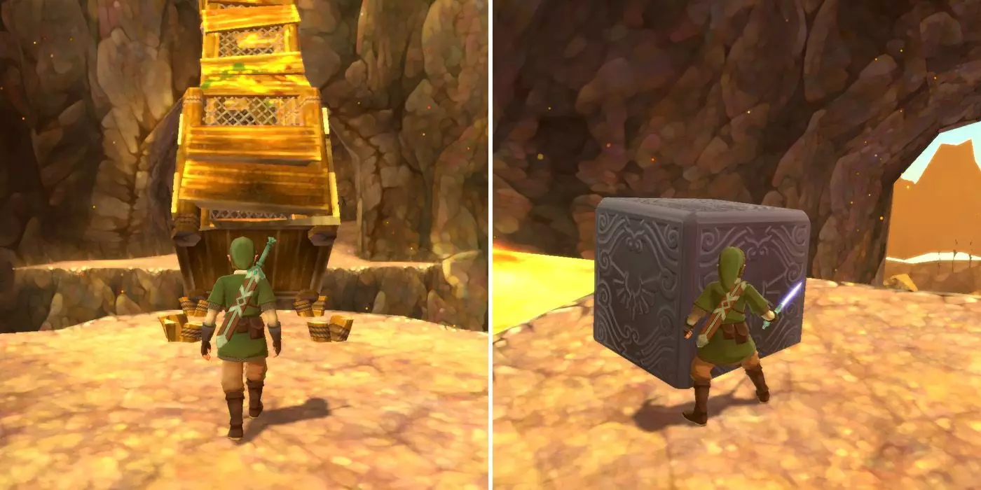 การทำลายหอคอยพิทักษ์ใน The Legend of Zelda: Skyward Sword HD