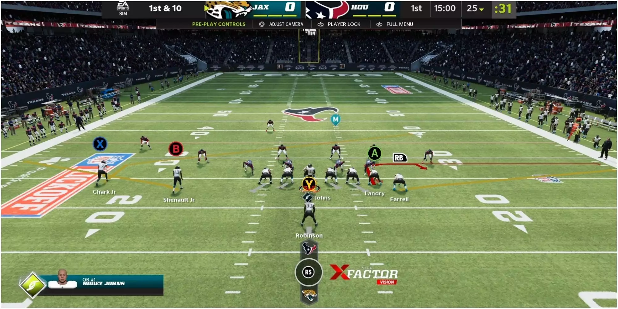 Madden NFL 22 जगुआरहरूसँग पूर्व स्न्याप मार्गहरू जाँच गर्दै