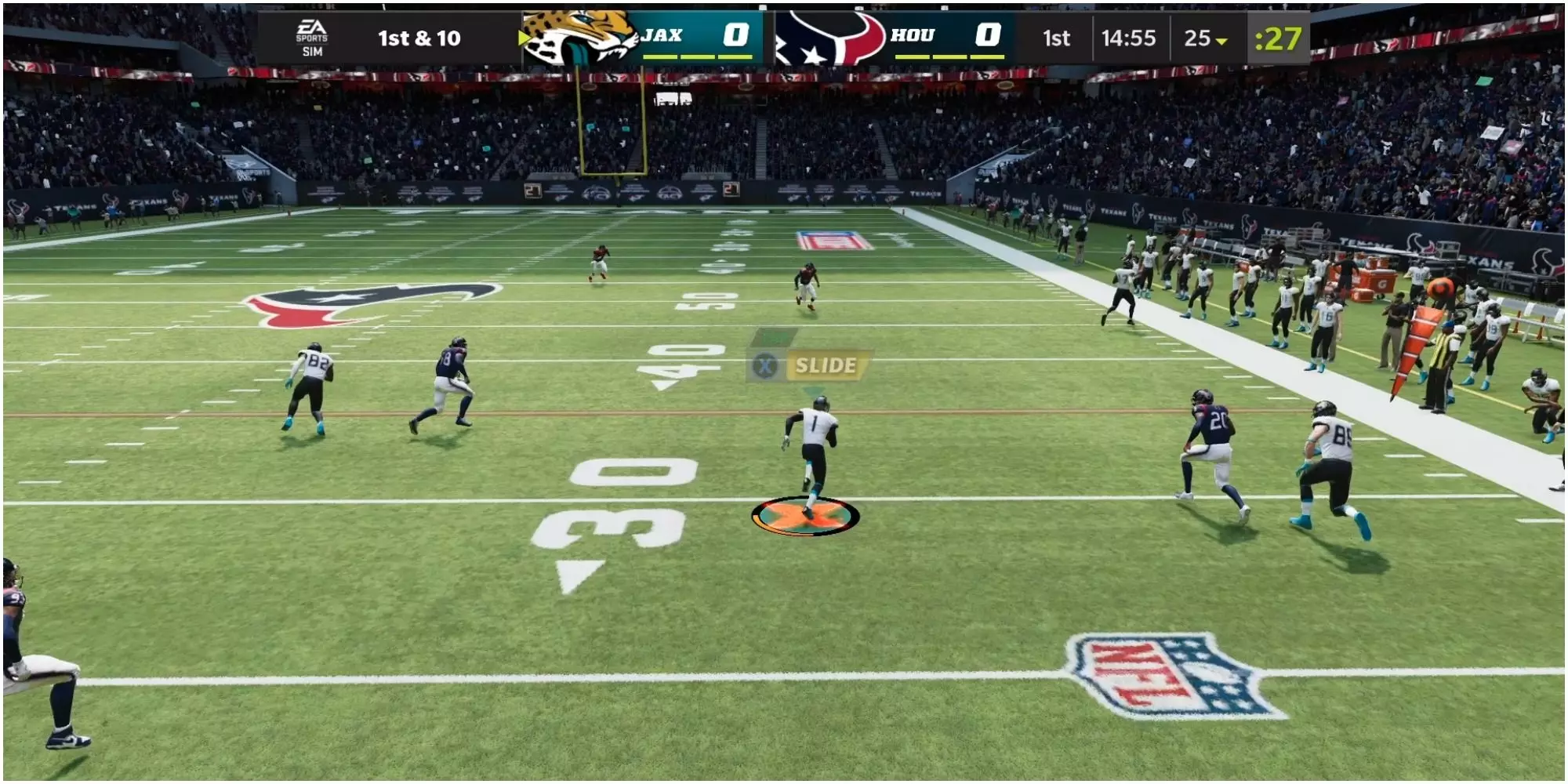 „Madden NFL 22“ bėga pro „Texans“ gynėjus