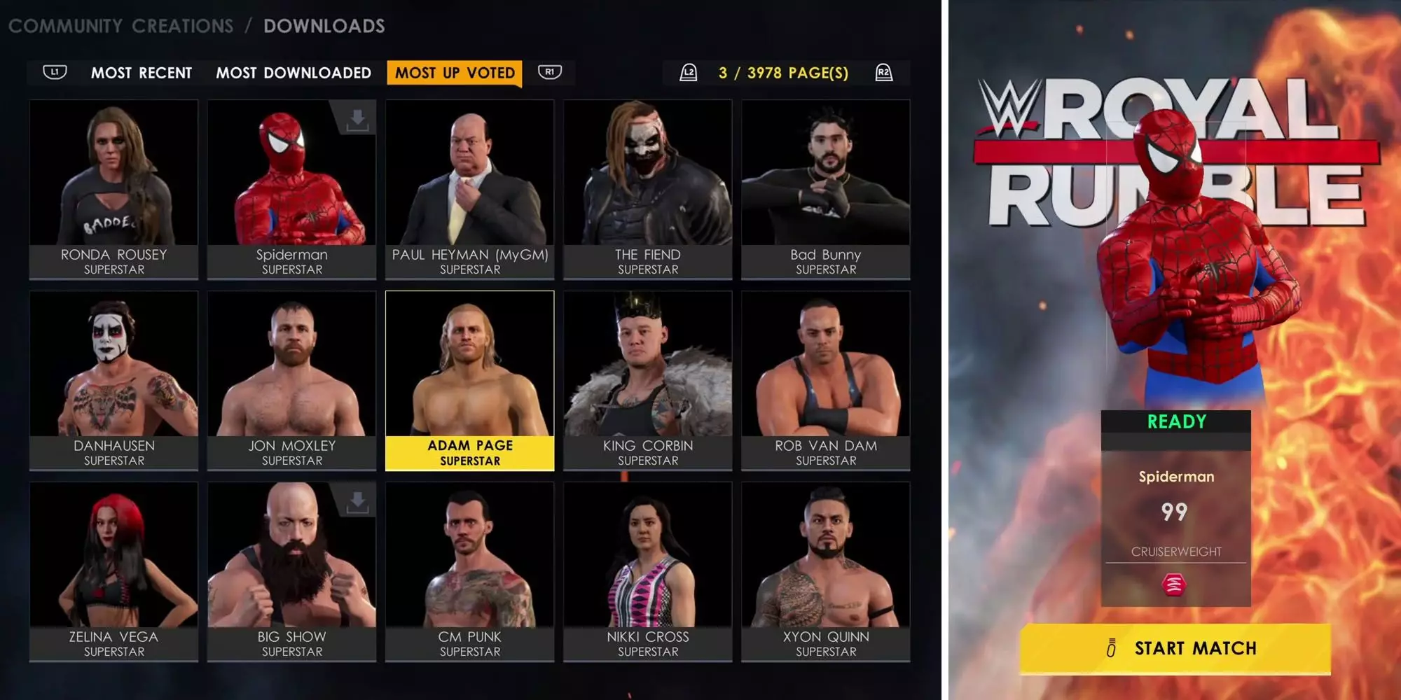 WWE 2K22: کس طرح کسٹم سپر اسٹارز کو ڈاؤن لوڈ کریں۔