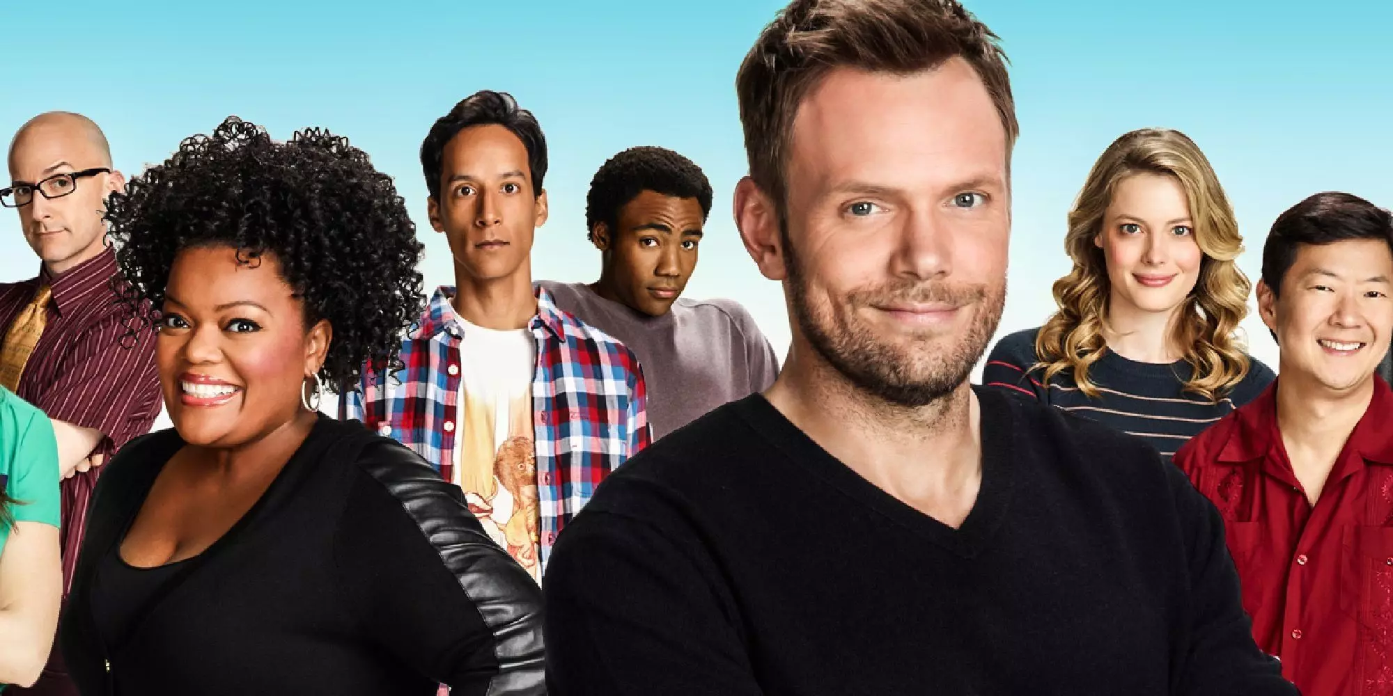 Zajednica Cast Plava pozadina Jeff Wingler Ken Jeong Jim Rash Yvette Nicole Brown