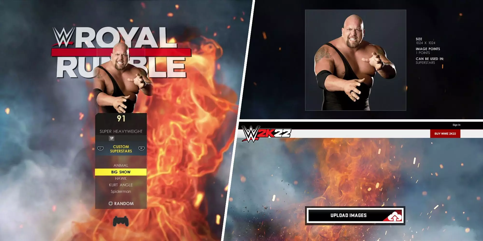 WWE 2K22: Yuav Siv Li Cas Custom Portraits