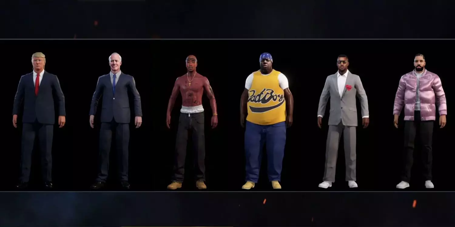 wwe-2k22-kjendis-feider-trump-biden-tupac-biggie-kanye-drake-1