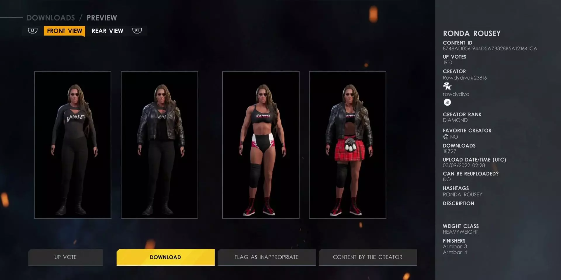 wwe-2k22-best-custom-superstars-based-on-taloha-wwe-wrestlers-ronda-rousey