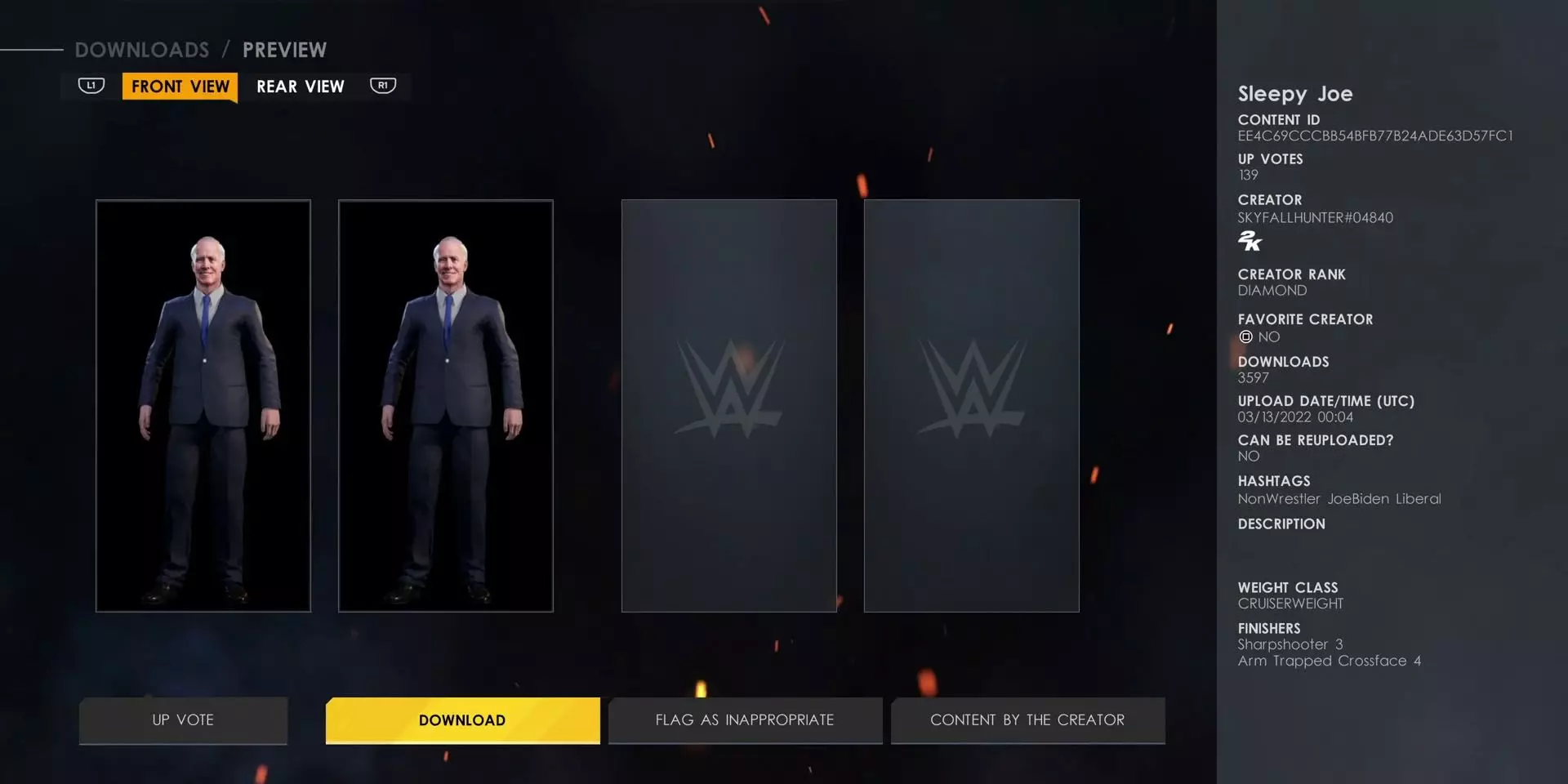 wwe-2k22-meilleures-superstars-personnalisées-basées-sur-célébrités-joe-biden