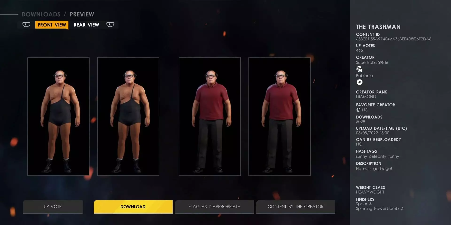 wwe-2k22-mellores-superestrellas-personalizadas-baseadas-en-celebridades-danny-devito-trashman