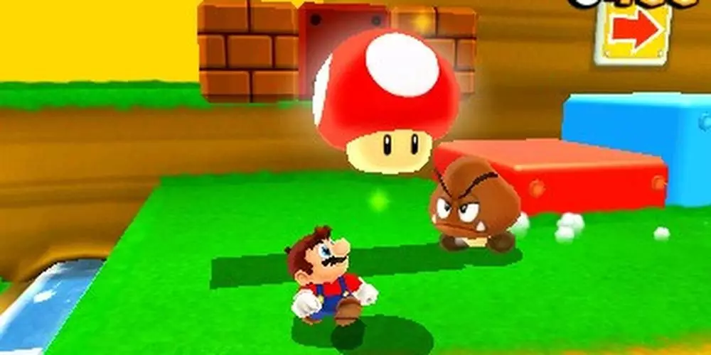 Super Mario 3D Land Gameplay Στιγμιότυπο οθόνης Mario Mushroom Goomba