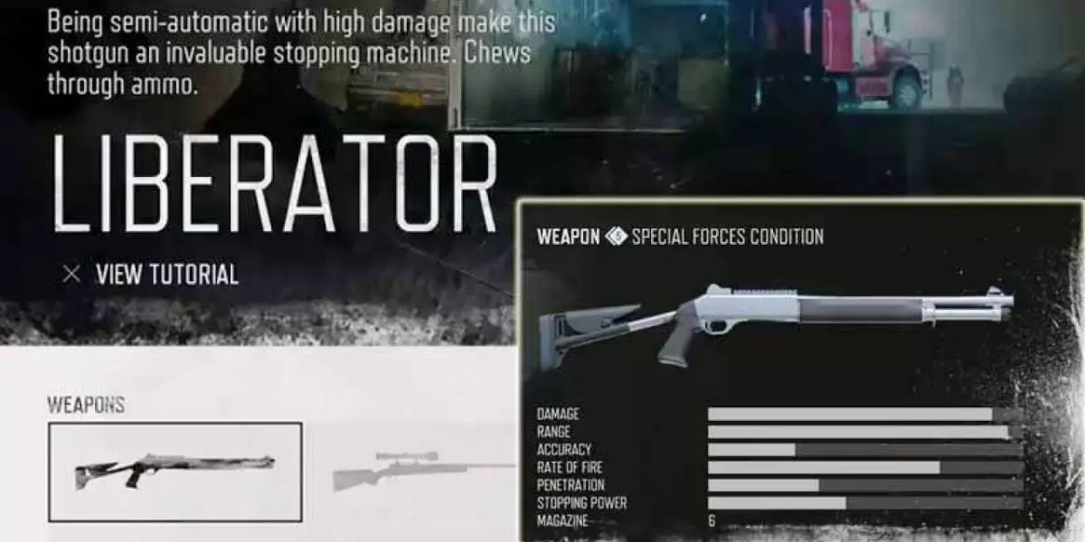 Skrin menu Days Gone Liberator