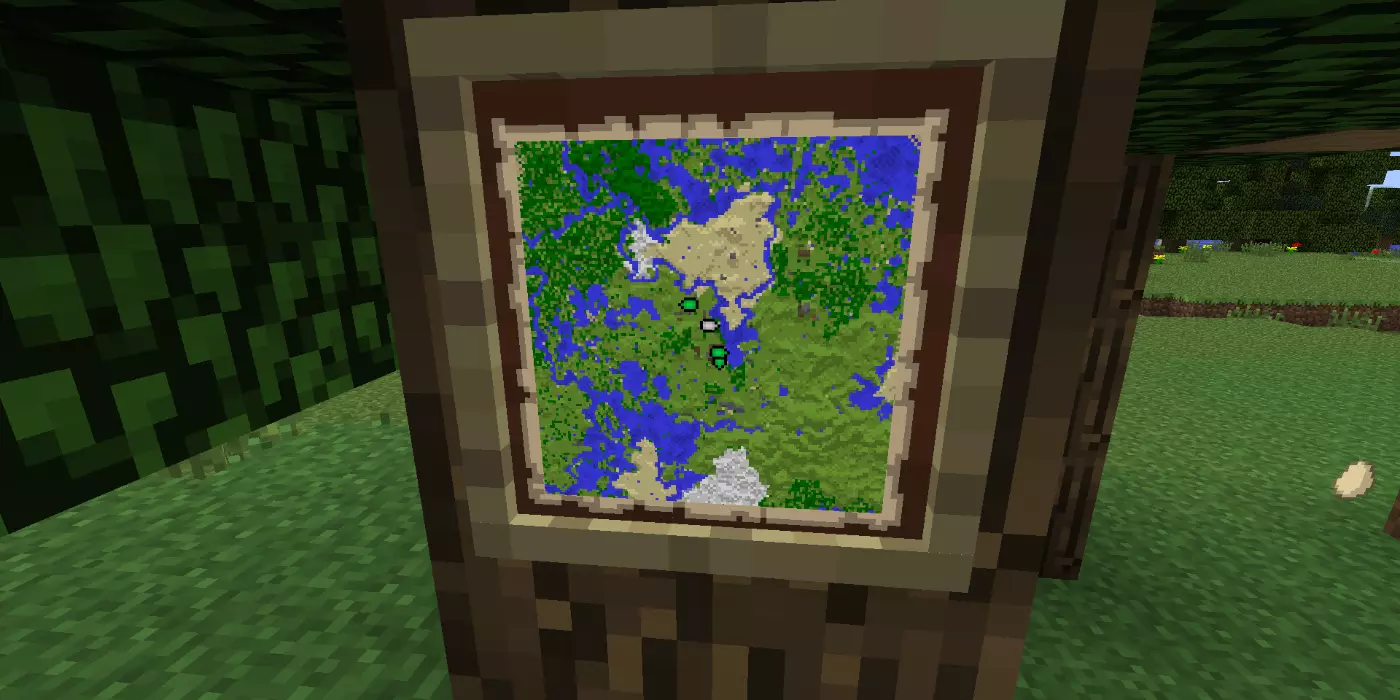 Minecraft Flere spillere vist på et kart