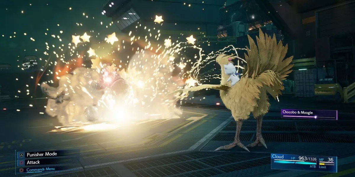 Chocobo және moogle материалы Final Fantasy VIi ремейкі