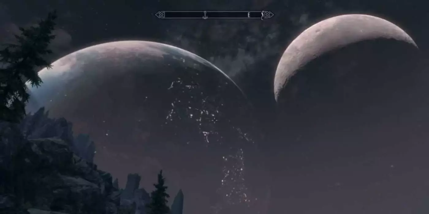 Skyrim Night Sky With Moons