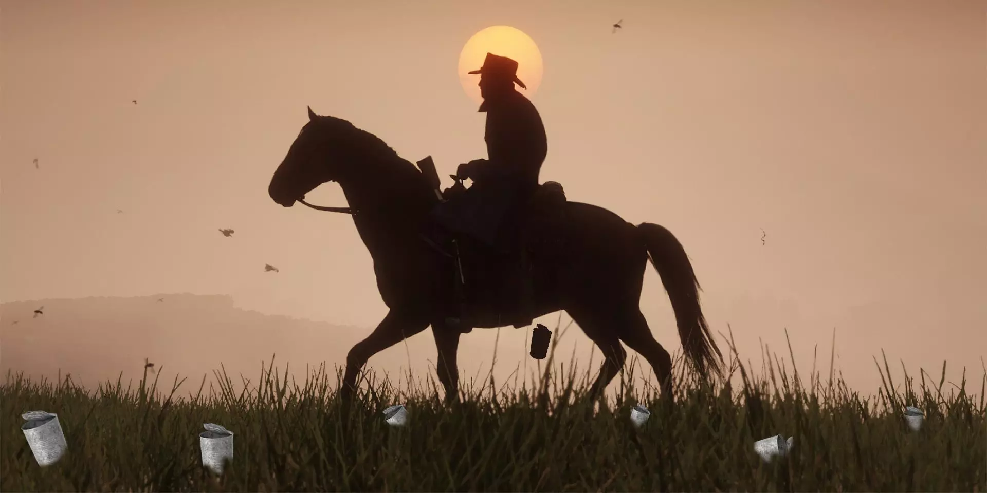 Arthur taber en masse affald i Red Dead 2