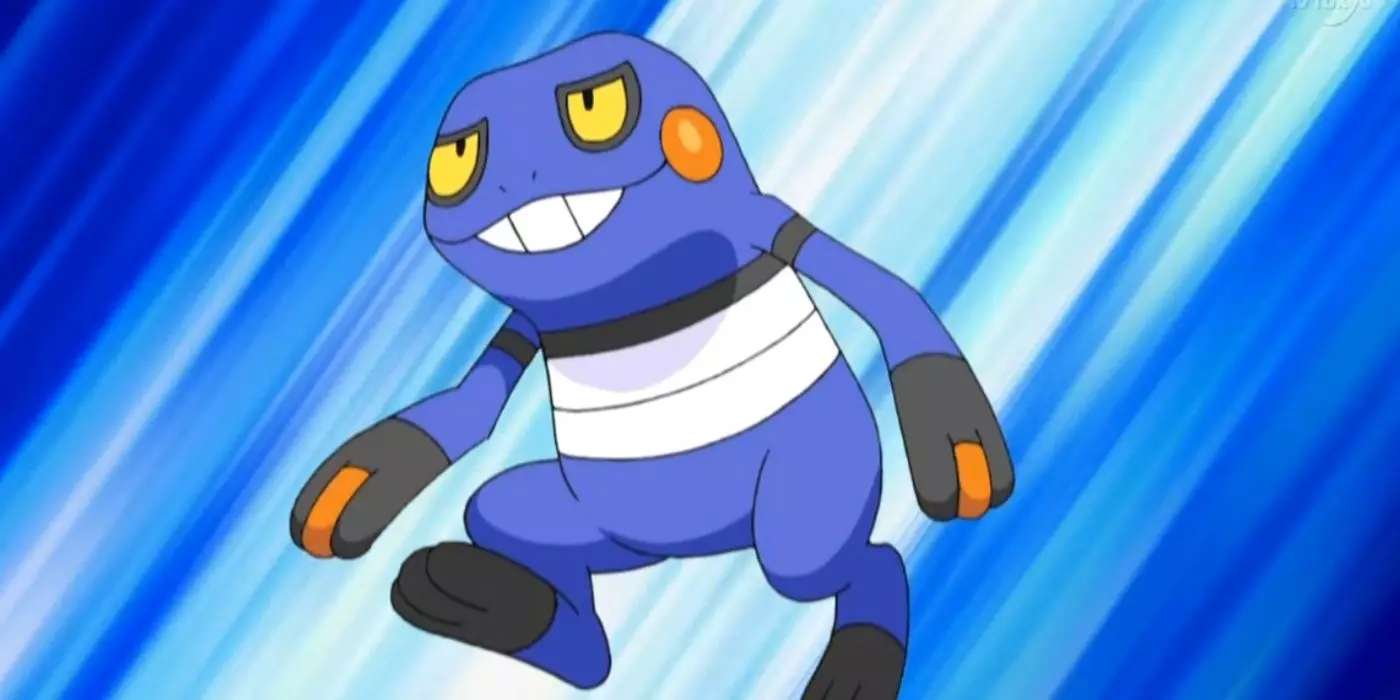 Croagunk nan desen anime Pokemon