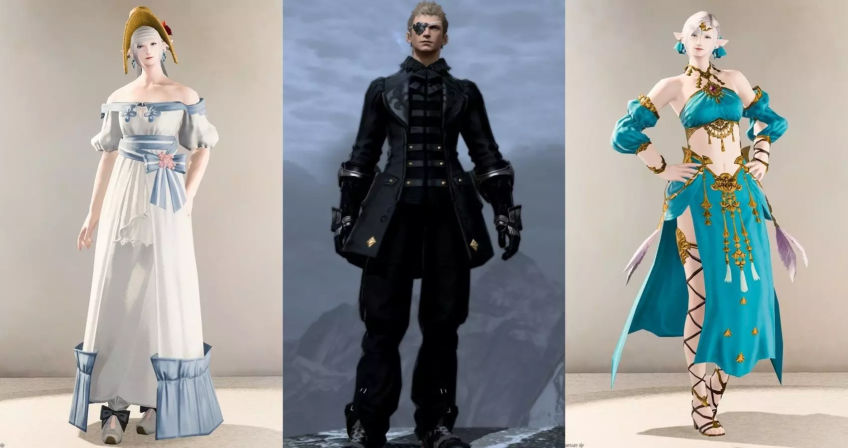 ffxiv Abito primaverile con rimozione del blocco di genere Abito primaverile bustier thavnairian