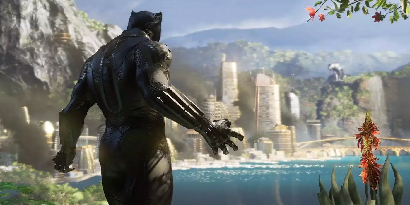 Black Panther Avengers zurück zur Kamera