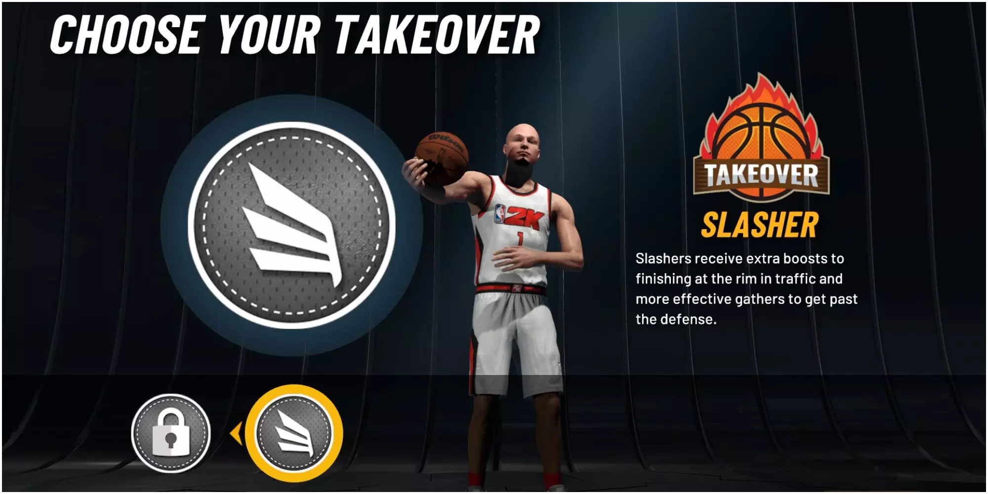 NBA 2K22 Slasher Takeover aukeratzen