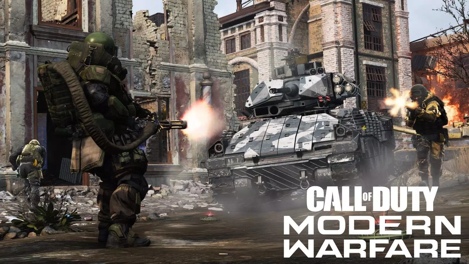 call of duty moderne oorlogsvoering schutter en tank