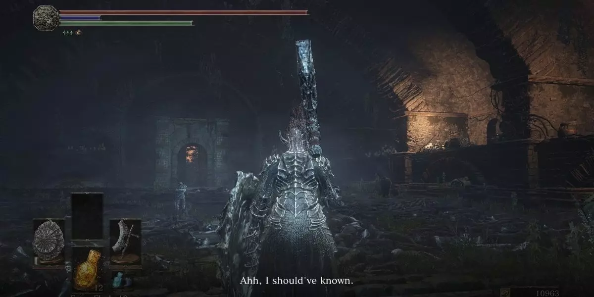 Dark Souls 3 jucător se luptă cu Hawkwood