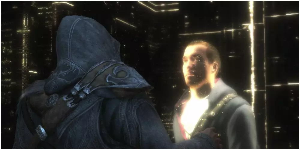 Ezio los ntsib nrog Desmond Miles