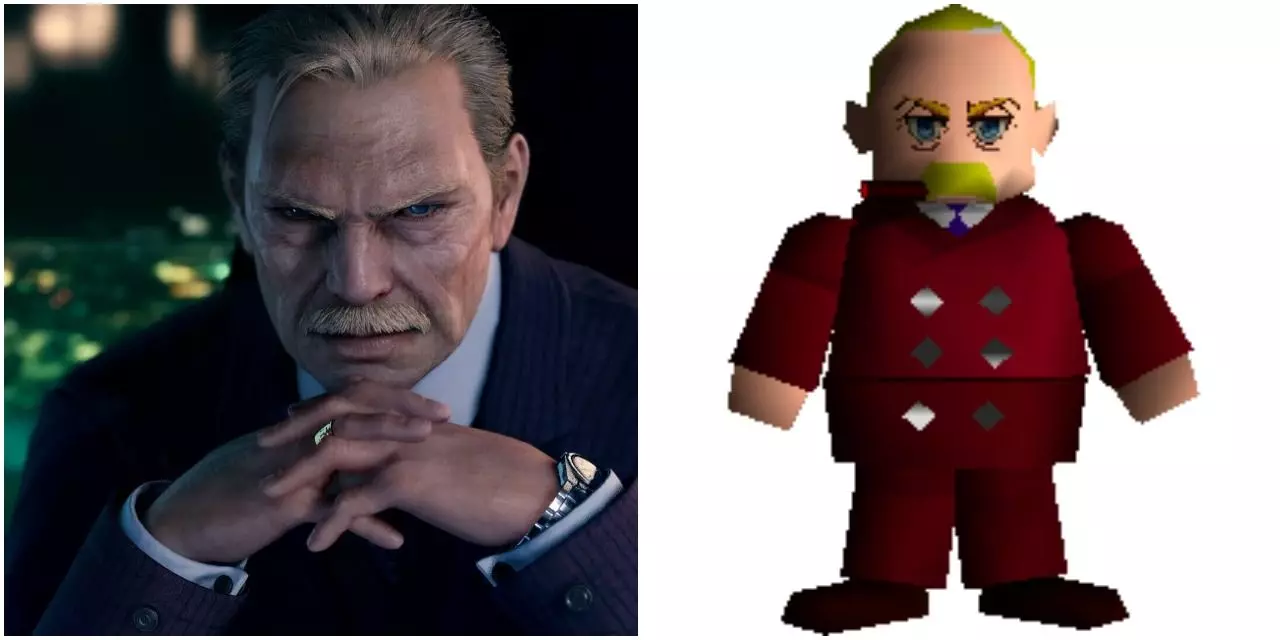 Porównanie prezesa Shinry w Final Fantasy 7