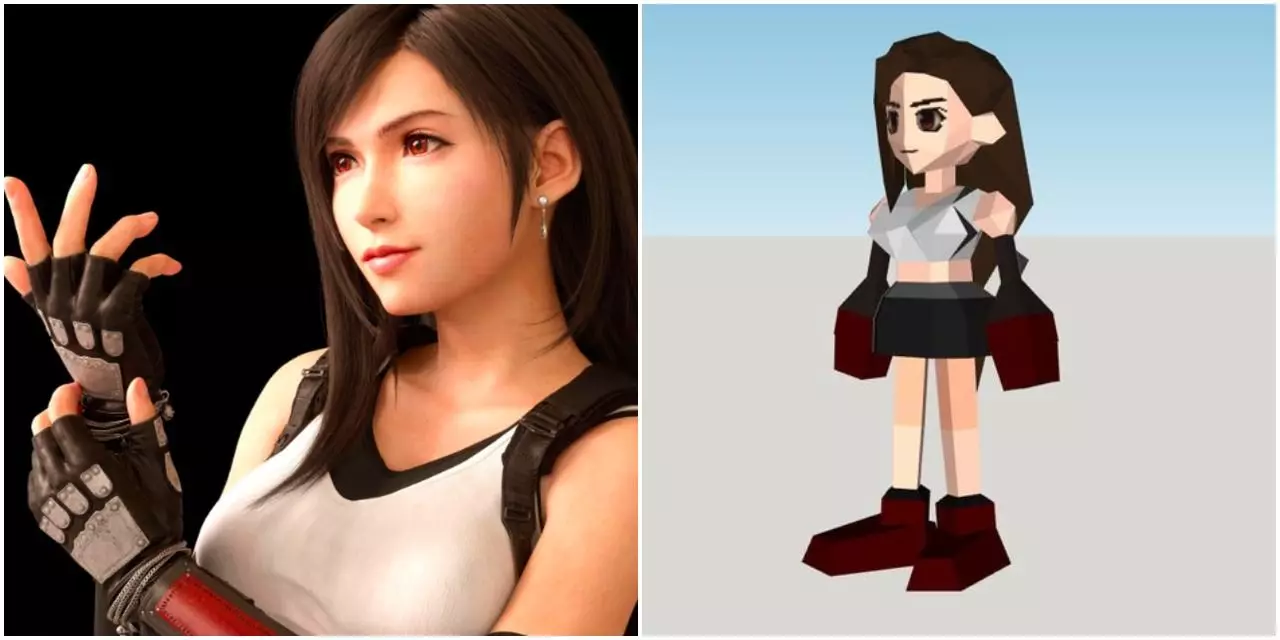 Final Fantasy 7 การเปรียบเทียบ Tifa Lockhart