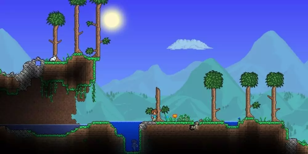 Водата може да се намери на повърхността или под земята в Terraria