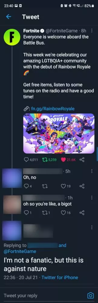 nukuu ya fortnite homophobia