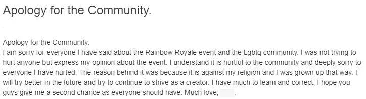 د fortnite جوړونکی homophobia بخښنه