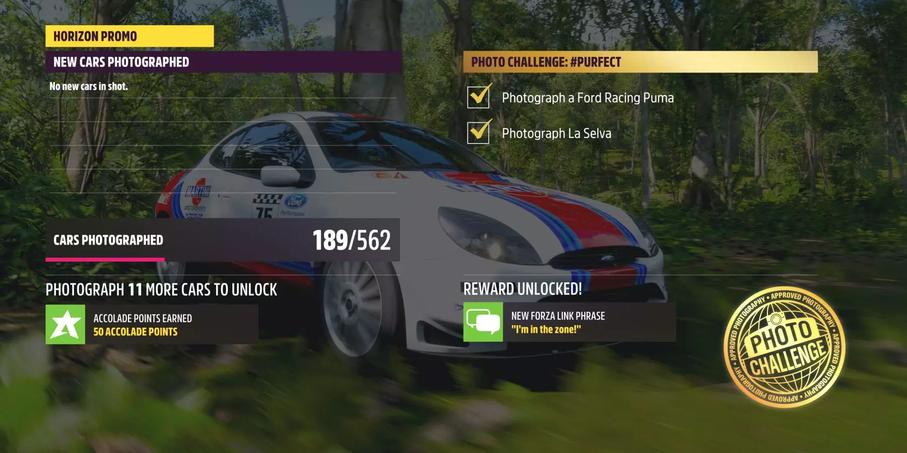 Forza Horizon 5 Purfect Photo Challenge desbloquea Forza Link facendo unha foto en La Selva