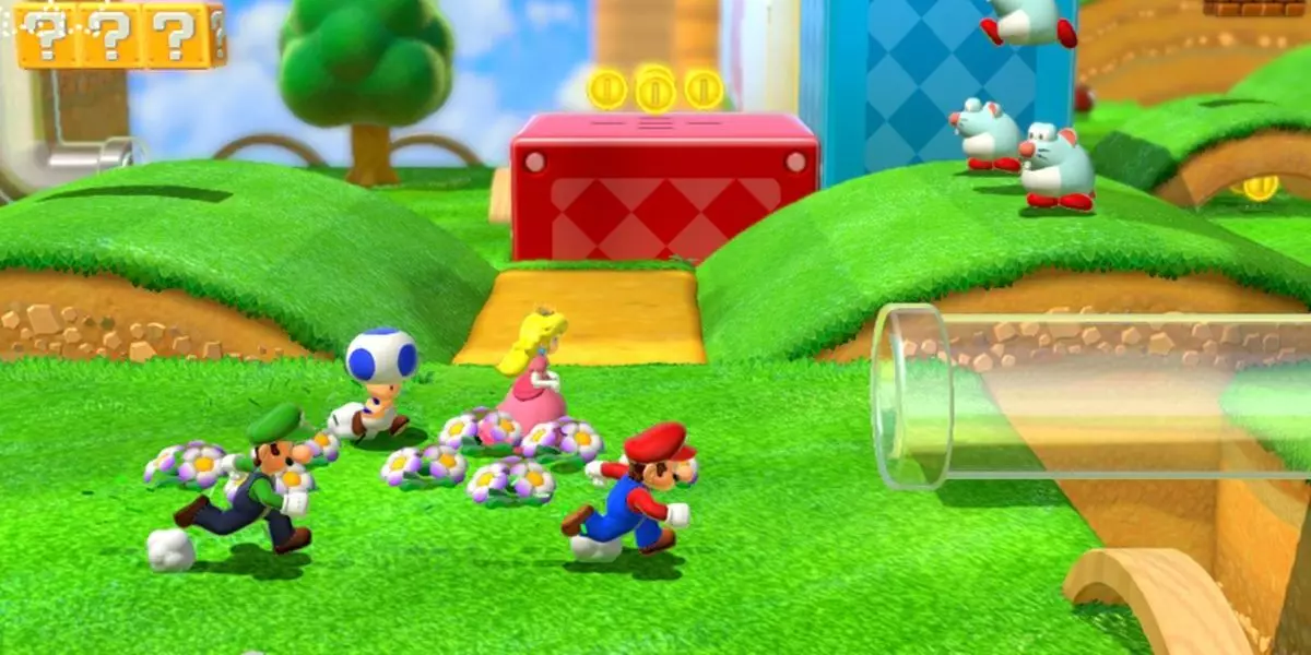 Super Mario 3D World τεσσάρων ατόμων για πολλούς παίκτες