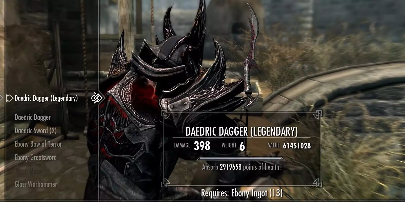 skyrim daedric dolk ferbettere fia eksploitaasje