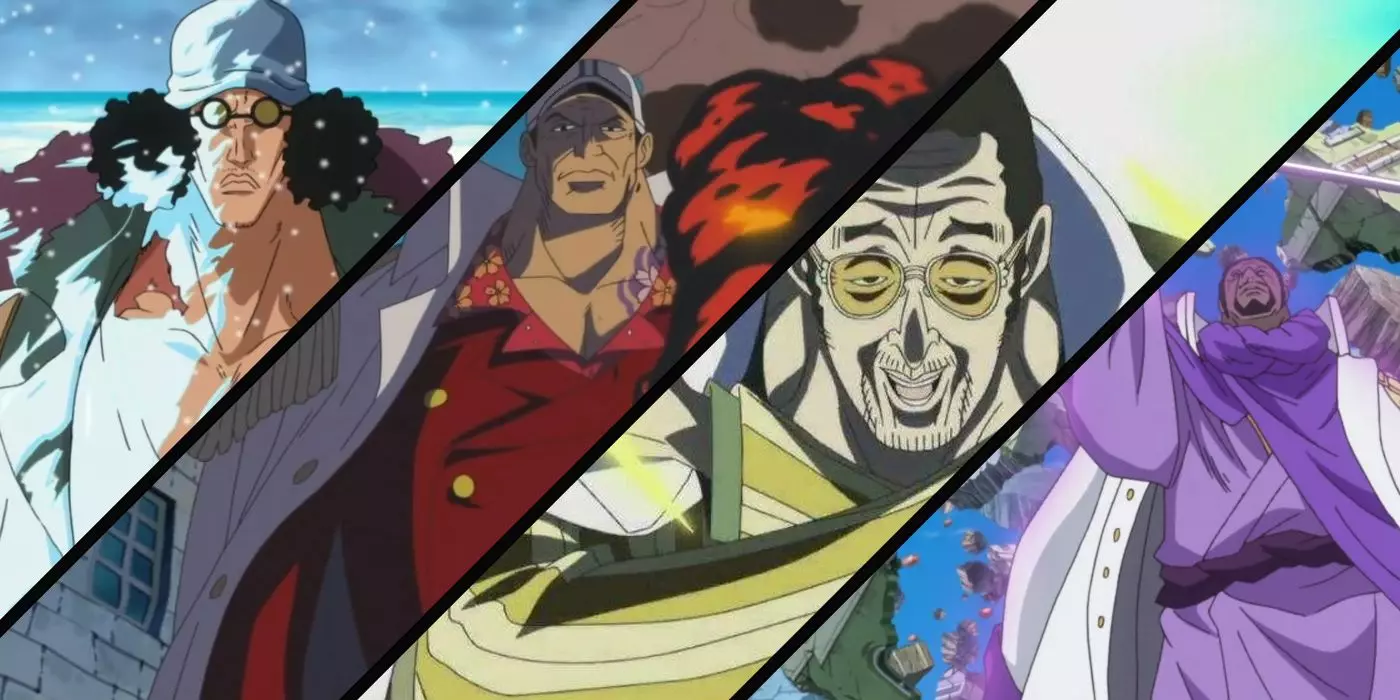 One Piece: Alle vier Marineadmiräle nutzen ihre Teufelsfrucht-Fähigkeiten