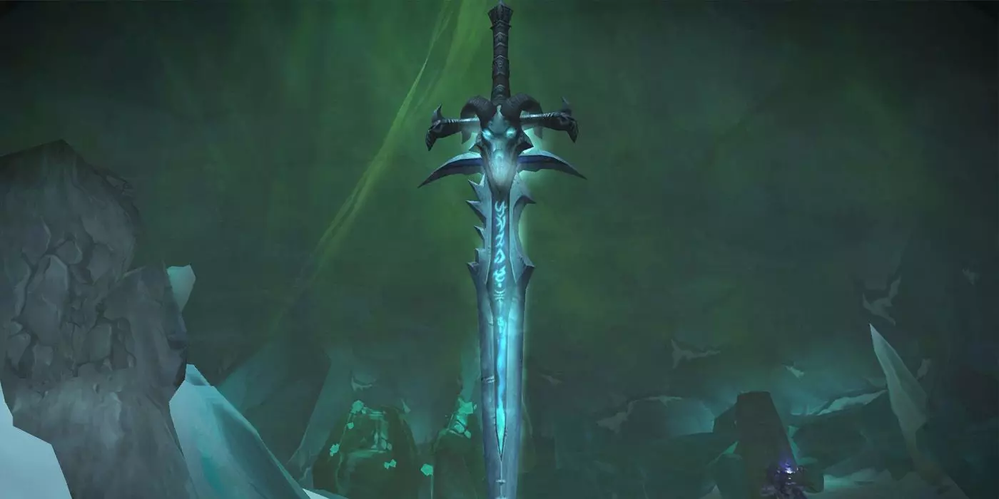 Frostmourne ลอยอยู่ใน Icecrown