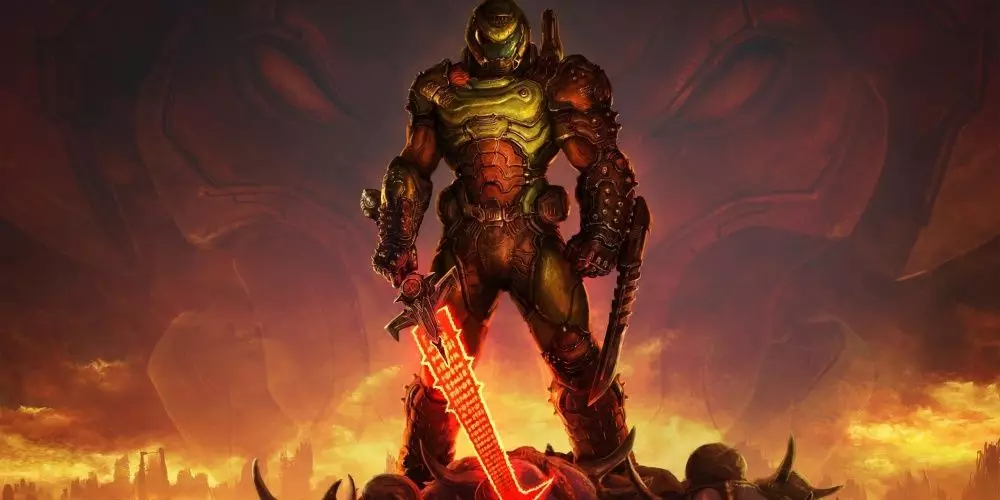 Doom Eternal Cover Slayer Dengan Crucible