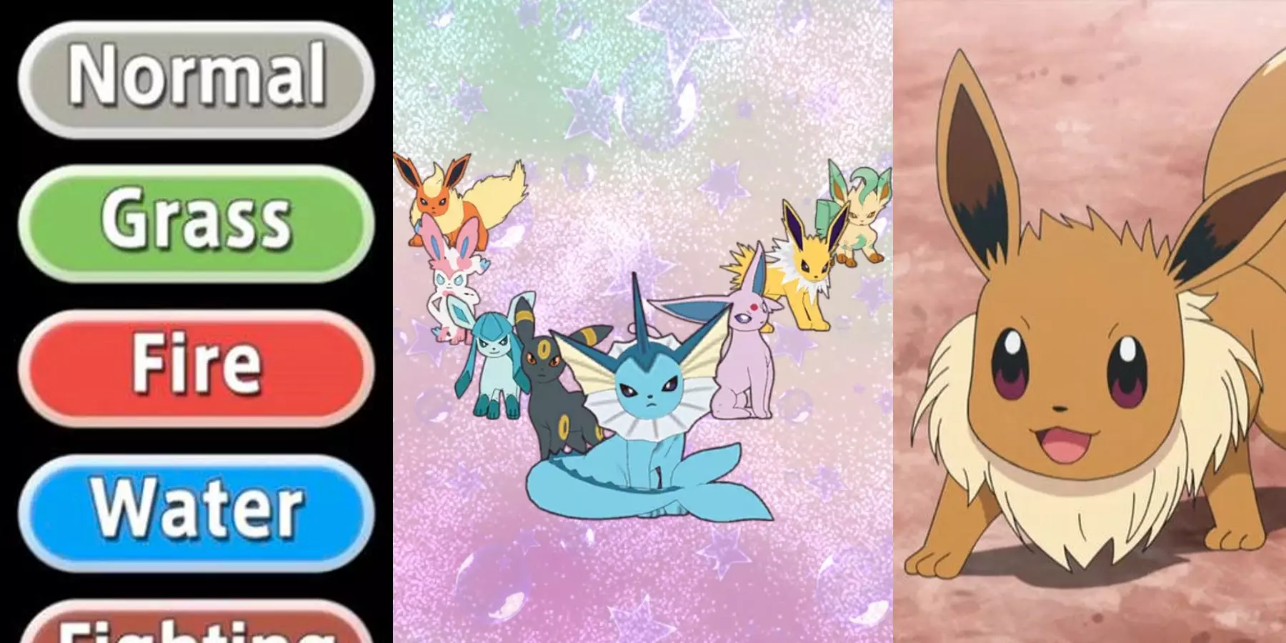 Mhando dzePokemon Dzichiri Kuda Eevee Evolution