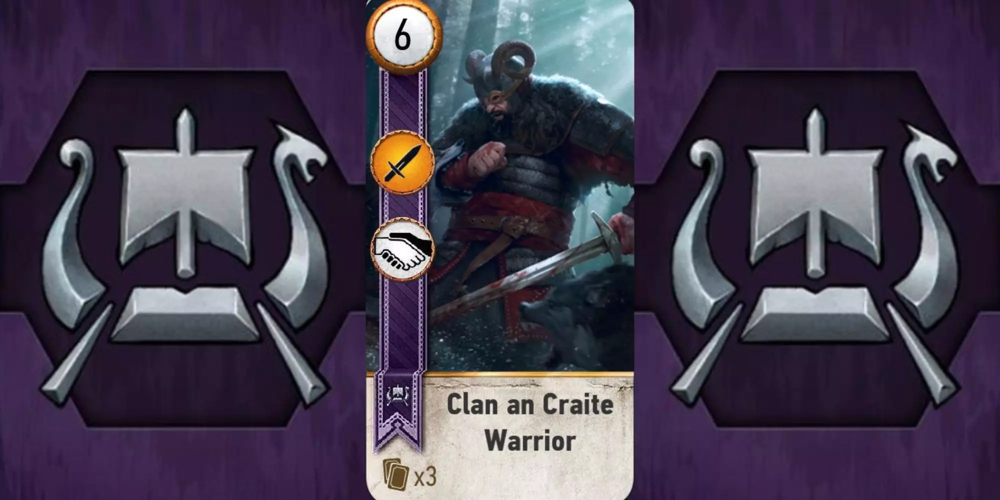 Witcher 3 Skellige Deck Clan Craite Warrior Gwent Card
