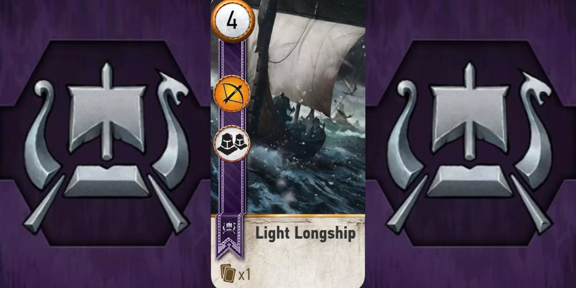 Witcher 3 Skellige Deck Light Longship Gwent -kortti