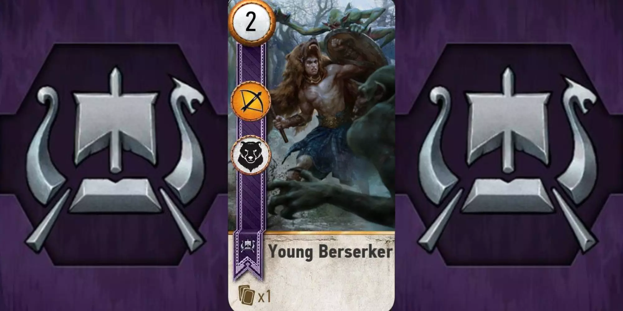 Witcher 3 Skellige Deck Card Young Berserker Gwent